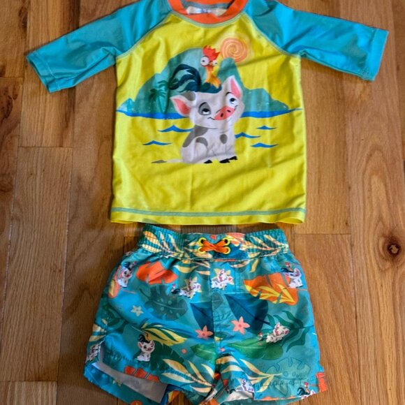 Disney | Swim | Pua And Hei Hei Swim Trunks And Swim Guard For Kids ...